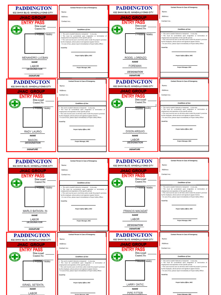 Entry Pass Conditions and Validity | PDF | Government | Business