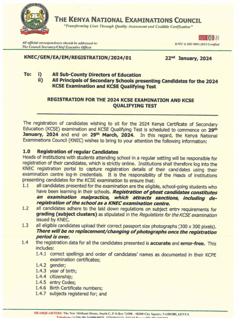 2024 Kcse | PDF