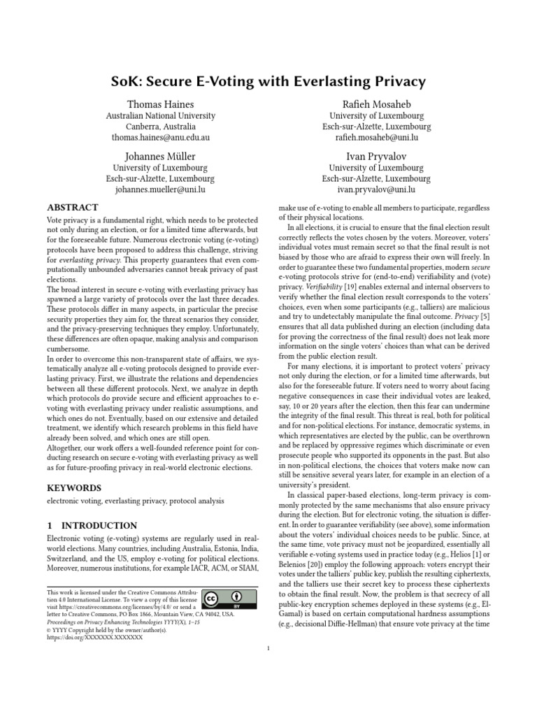 Main | PDF | Electronic Voting | Encryption