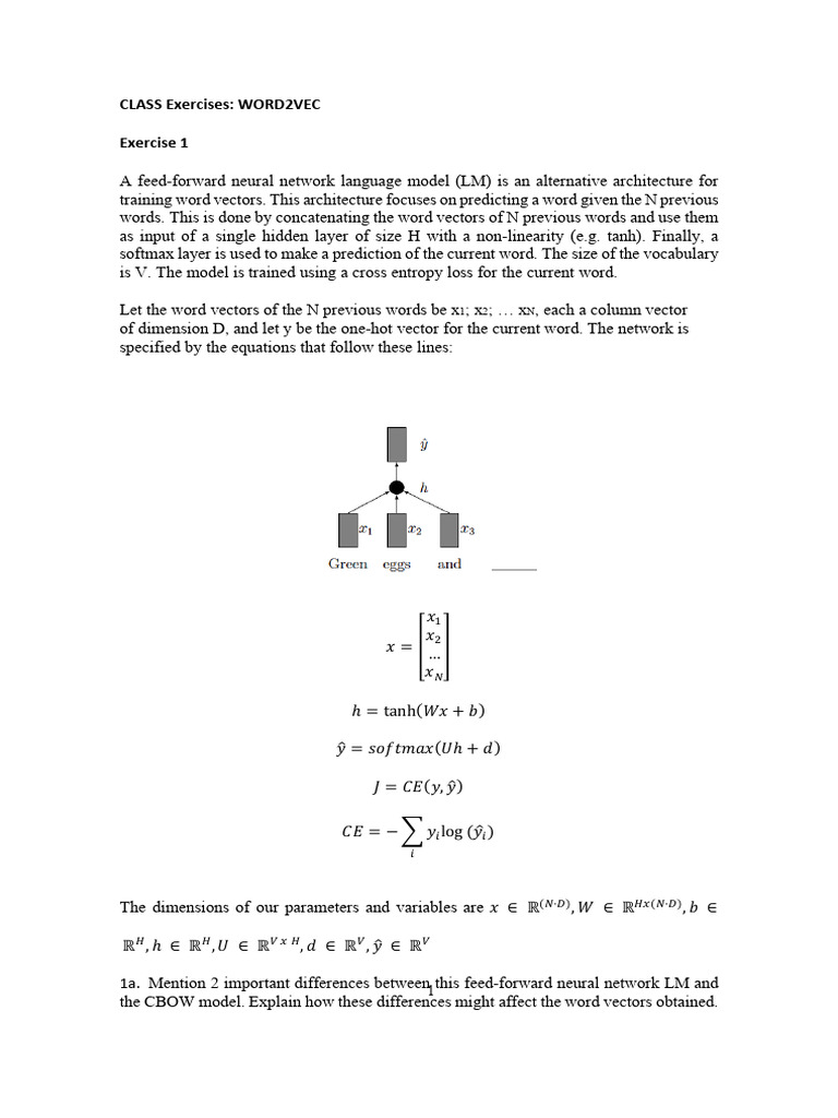 08 Exercises Word2vec MUD SOLVED | PDF | Computational Science | Algorithms