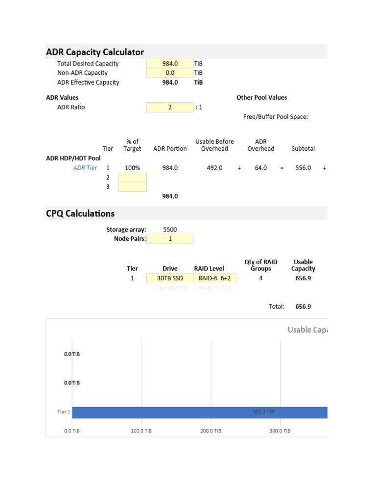 ADR Calculator v1.22 | PDF | Solid State Drive | Cache (Computing)