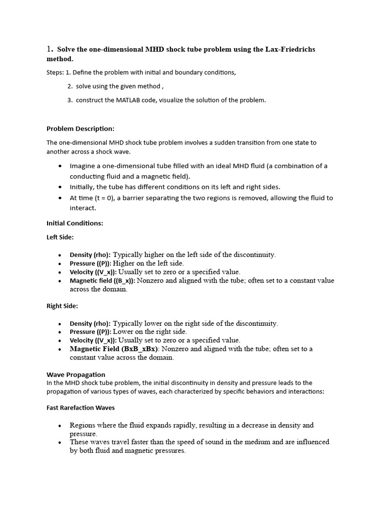 MHD Problem 1,2,3 | PDF | Waves | Magnetohydrodynamics