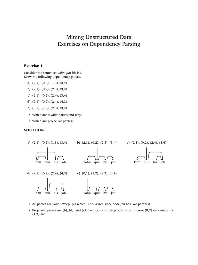 07 Exercises Dependency Parsing MUD SOLVED | PDF | Parsing | Syntax