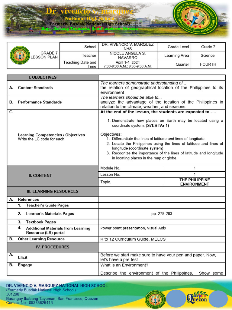Lp.q4.sci7 - L1 | PDF | Longitude | Latitude