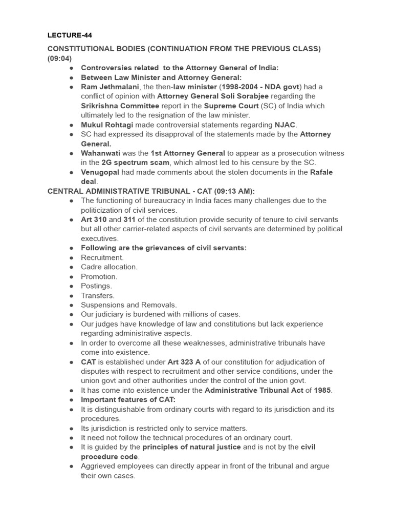 Lecture 44 Vision Ias Pdf Tribunal Cooperative