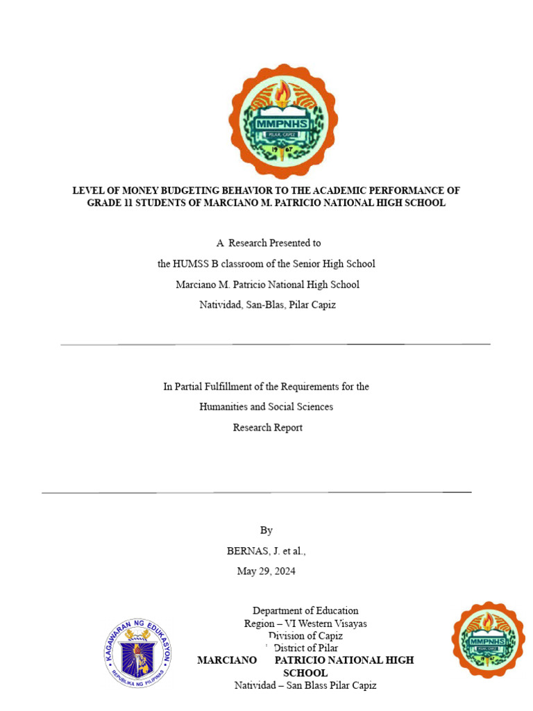 Level of Money Budgeting Behavior To The Academic Performance of Grade ...