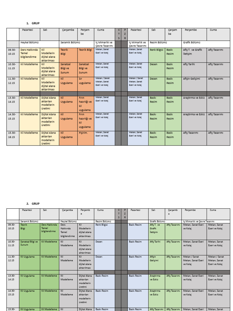 Sanat Lise Yaz Okulu Egitim Programi | PDF