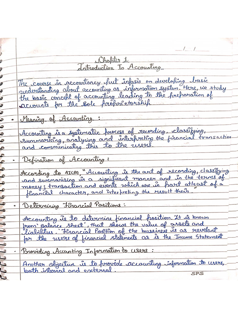 Accounts Notes | PDF