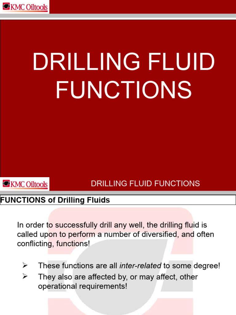 Drilling Fluids Functions | PDF | Pressure | Permeability (Earth Sciences)