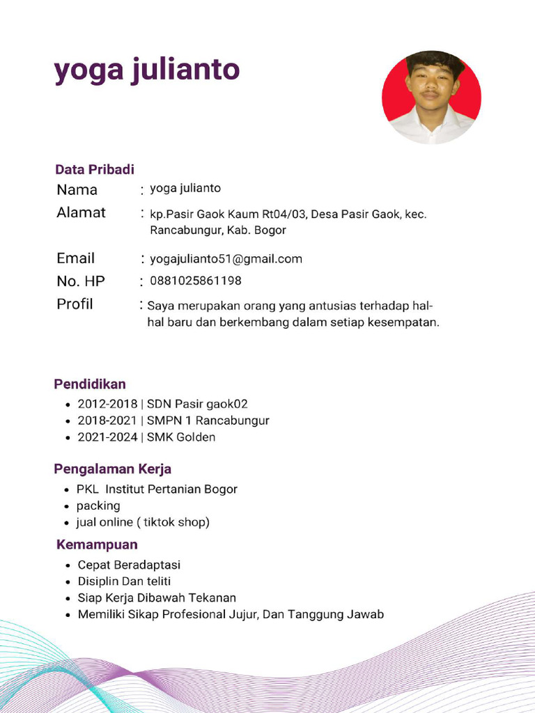 CV Yoga Julianto | PDF