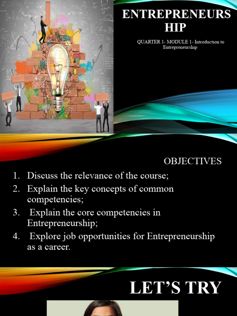 Entrep Q1 Module 1 | PDF | Entrepreneurship | Economies