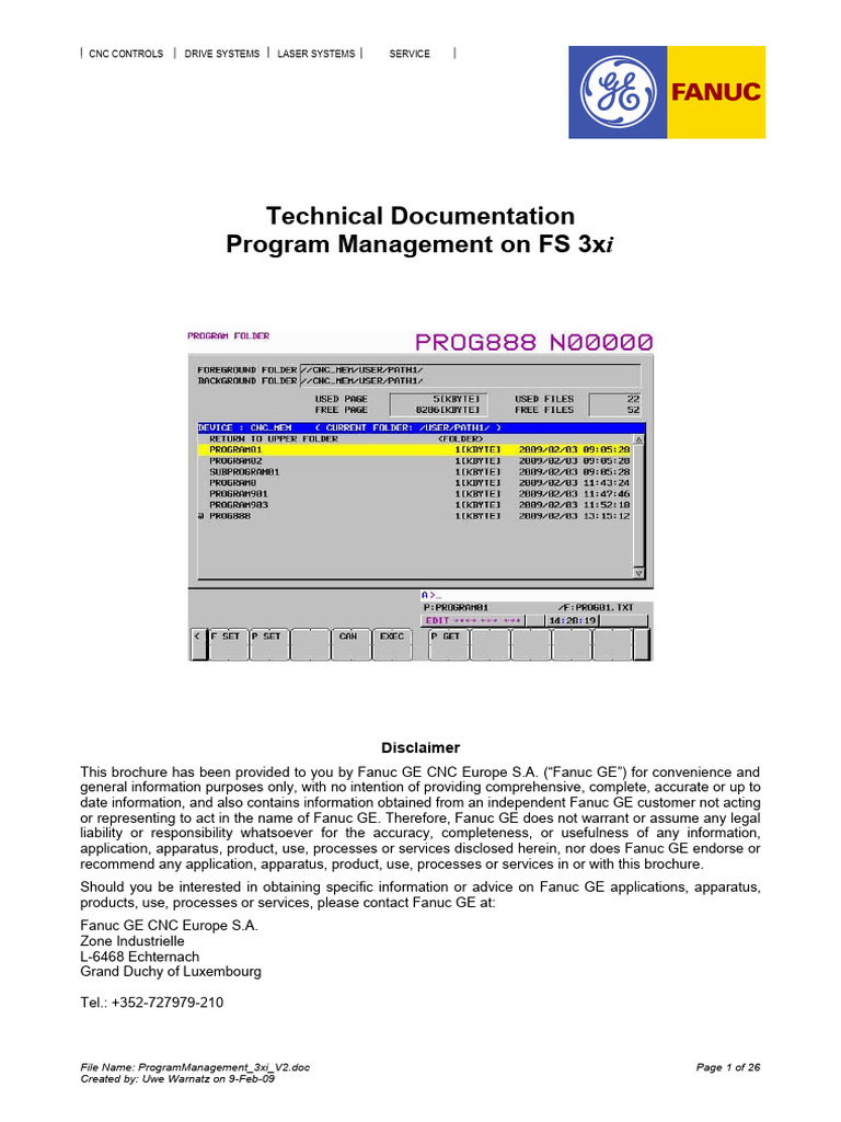 Program Managment FX 3xi V2 | PDF | Computer File | Filename