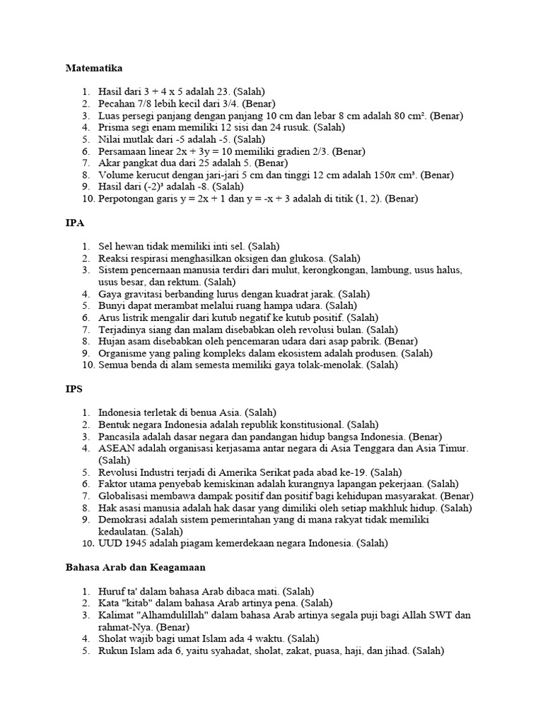 Soal Rangking 1 | PDF
