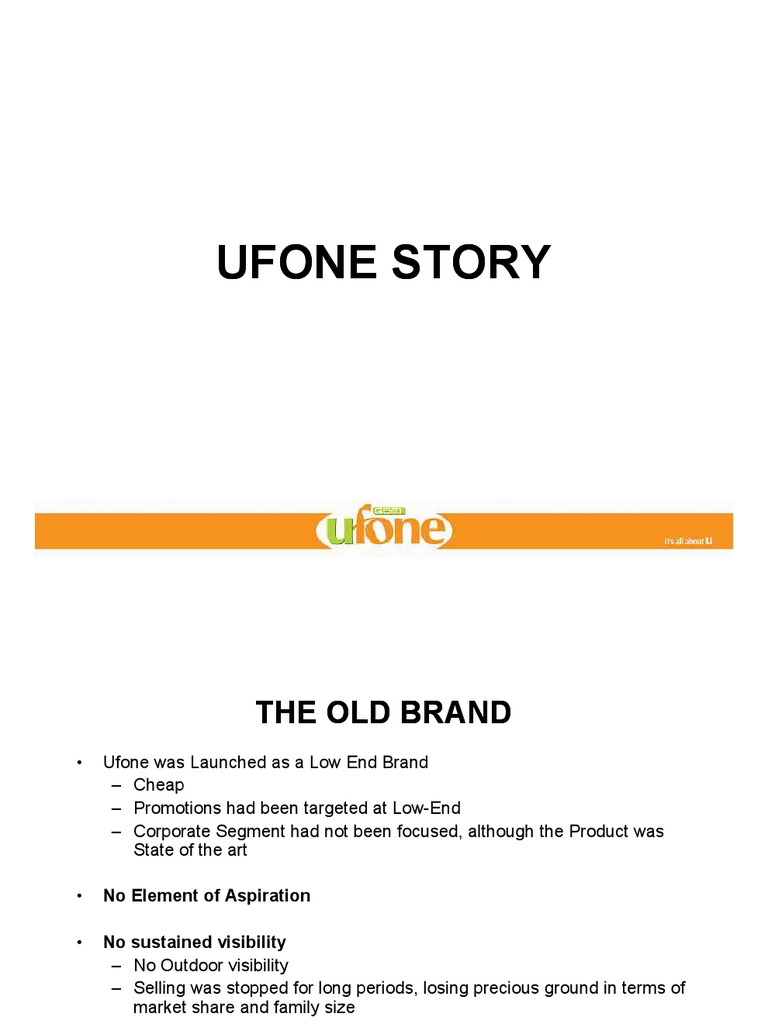 Ufone Brand Evolution and Strategy | PDF | Career & Growth