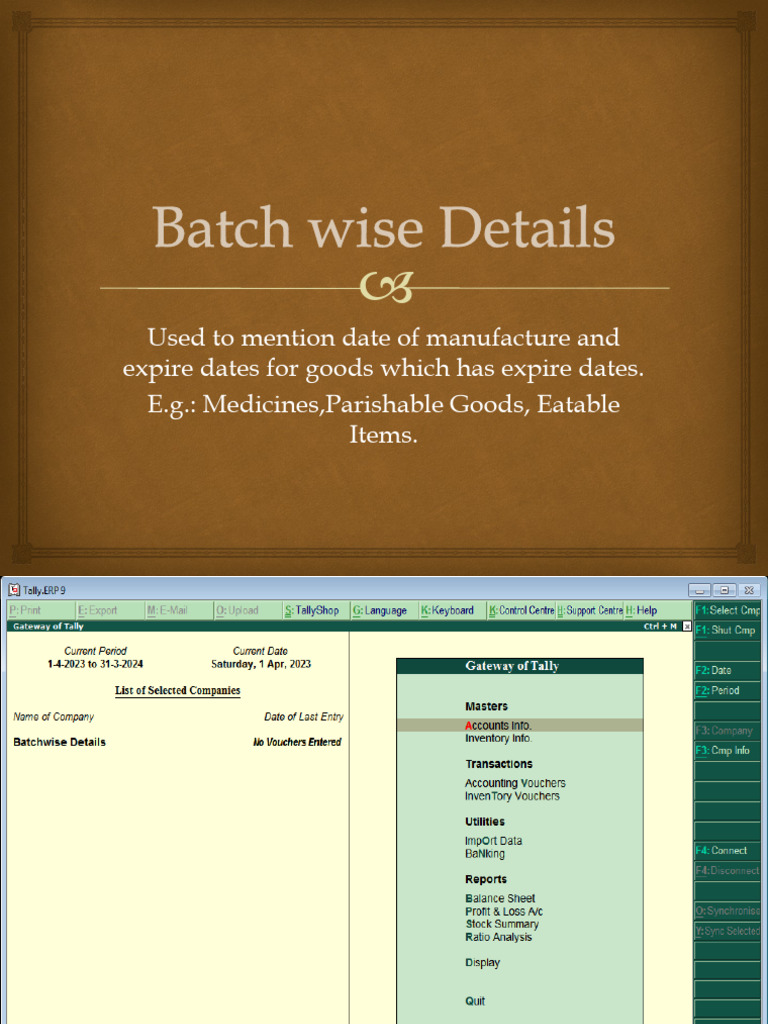 Batchwise Details | PDF