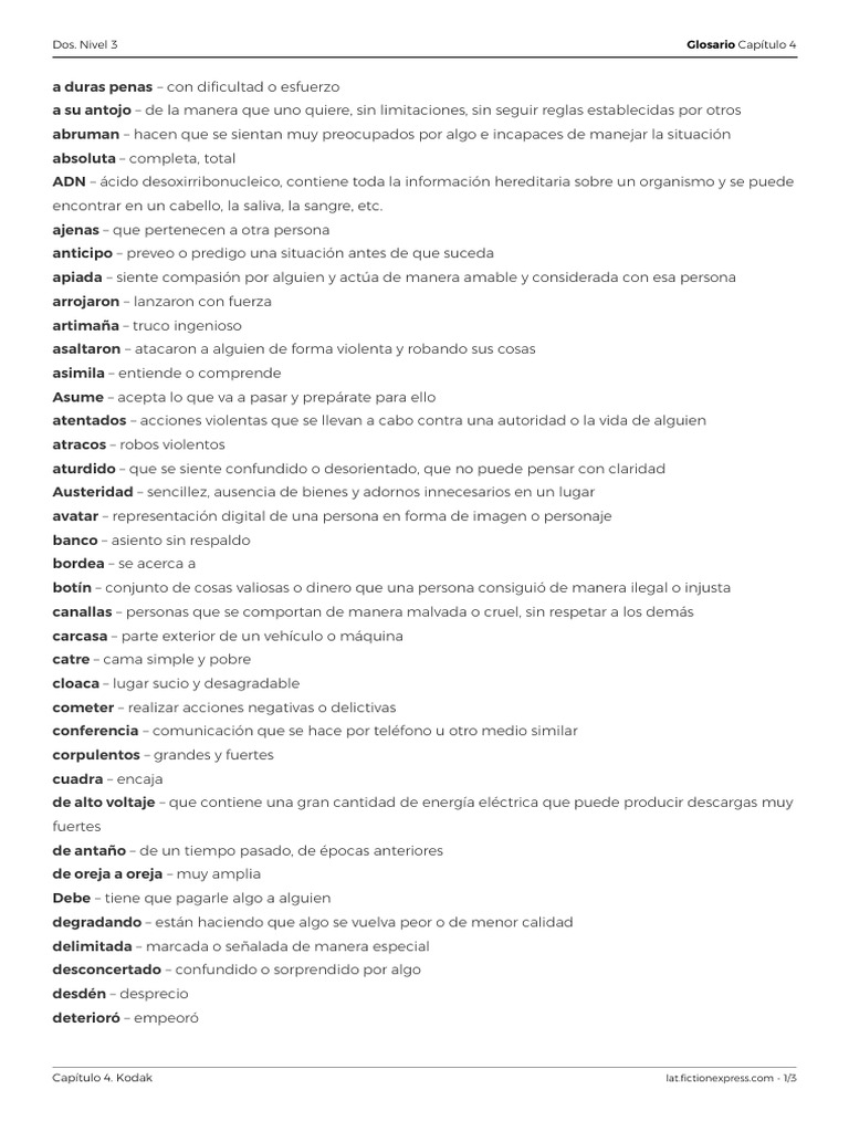Glosario Dos Capitulo 4 | PDF
