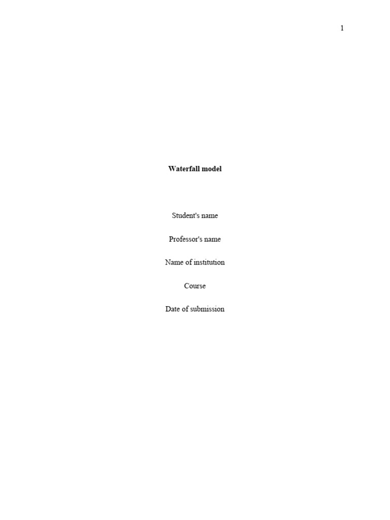 Waterfall Model | PDF | Software Development Process | Software Development