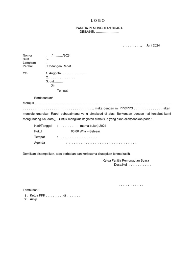 SPJ Adhoc 2024 (Rapat) | PDF