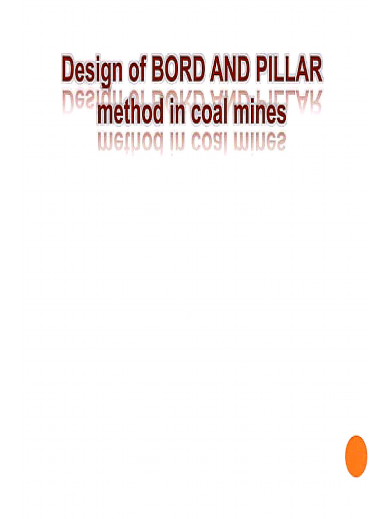 Bord&Pillar | PDF