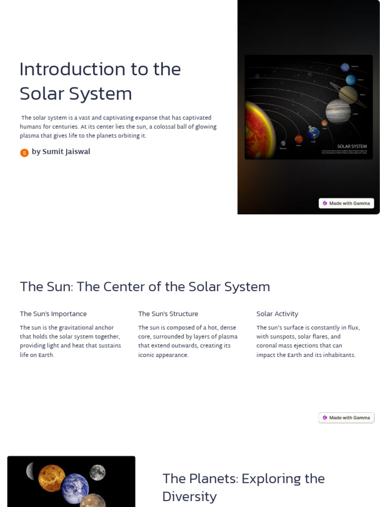 Introduction To The Solar System | PDF | Solar System | Planets