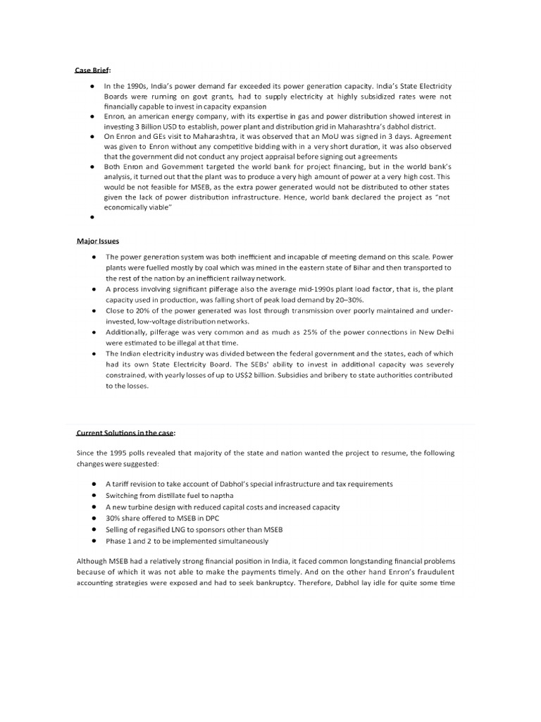 Dabhol Power Project | PDF