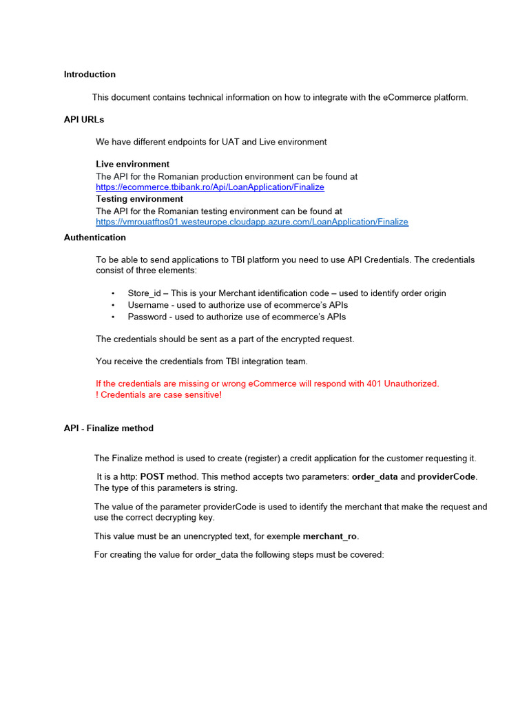 eCommerce API Integration Guide | PDF | Secure Communication | Computer Security