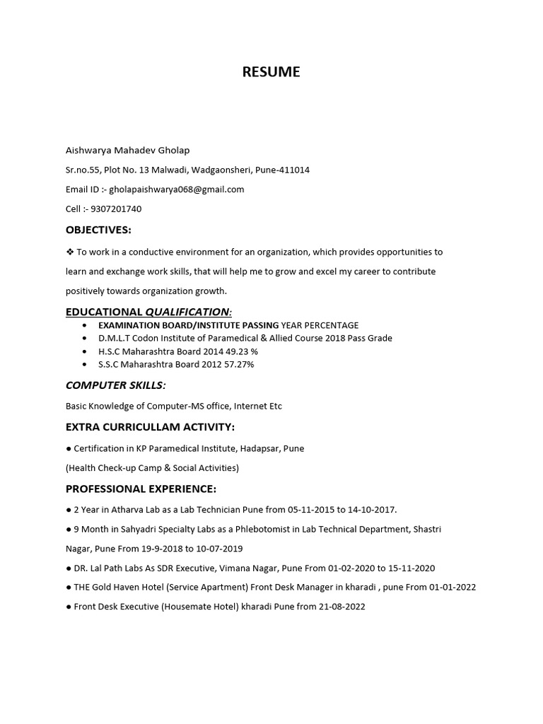 Resume Aish 2022. | PDF