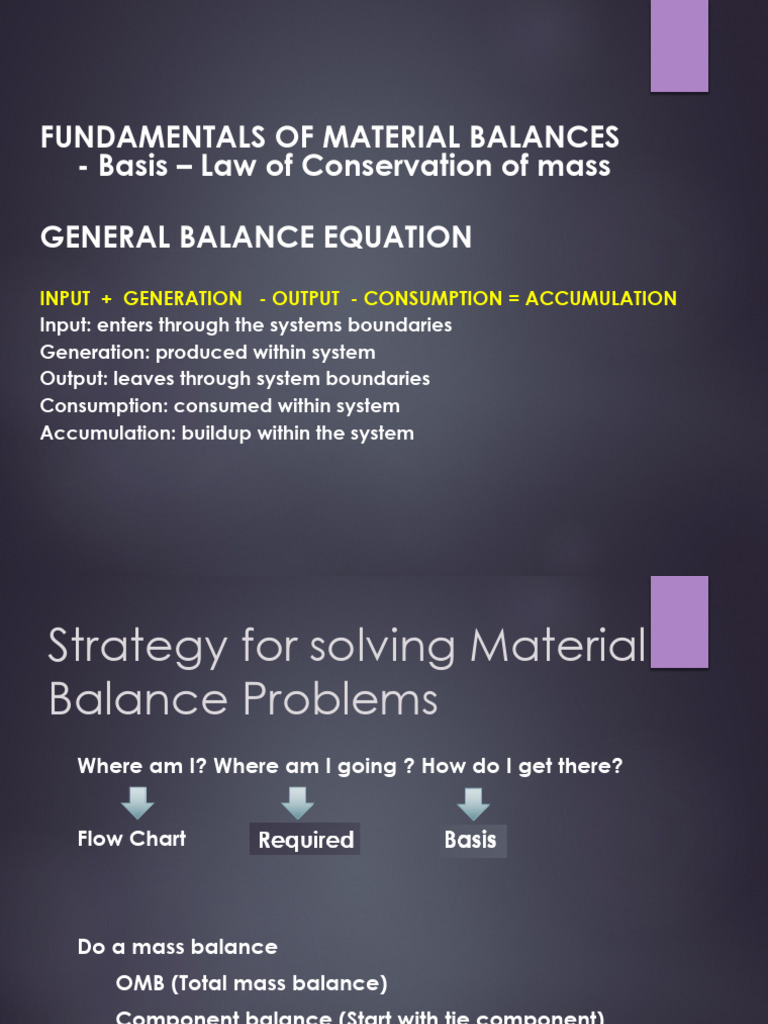 Material Balance Fundamentals | PDF | Ethylene | Process Engineering