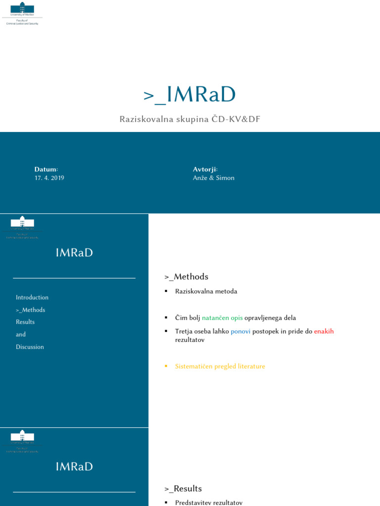 IMRAD | PDF
