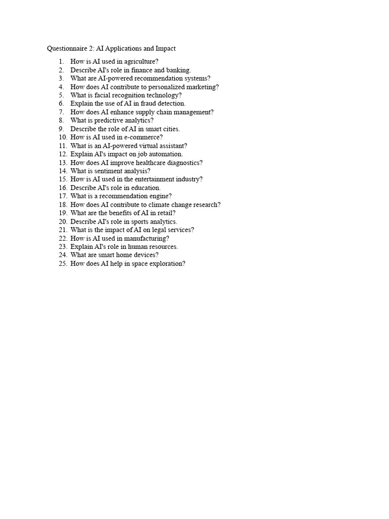 Questionnaire 2 | PDF