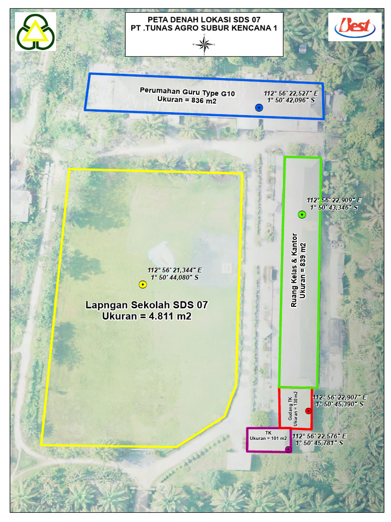 Peta Denah Lokasi SDS 07 T1 | PDF