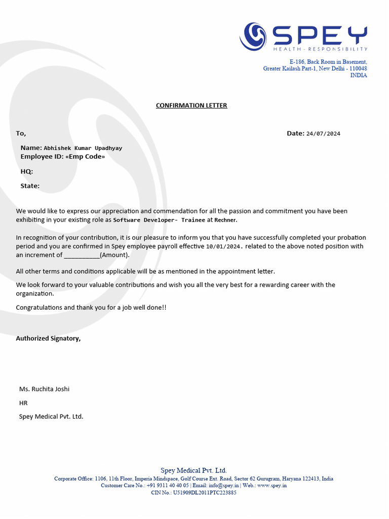 Letter of Confirmation | PDF | Business