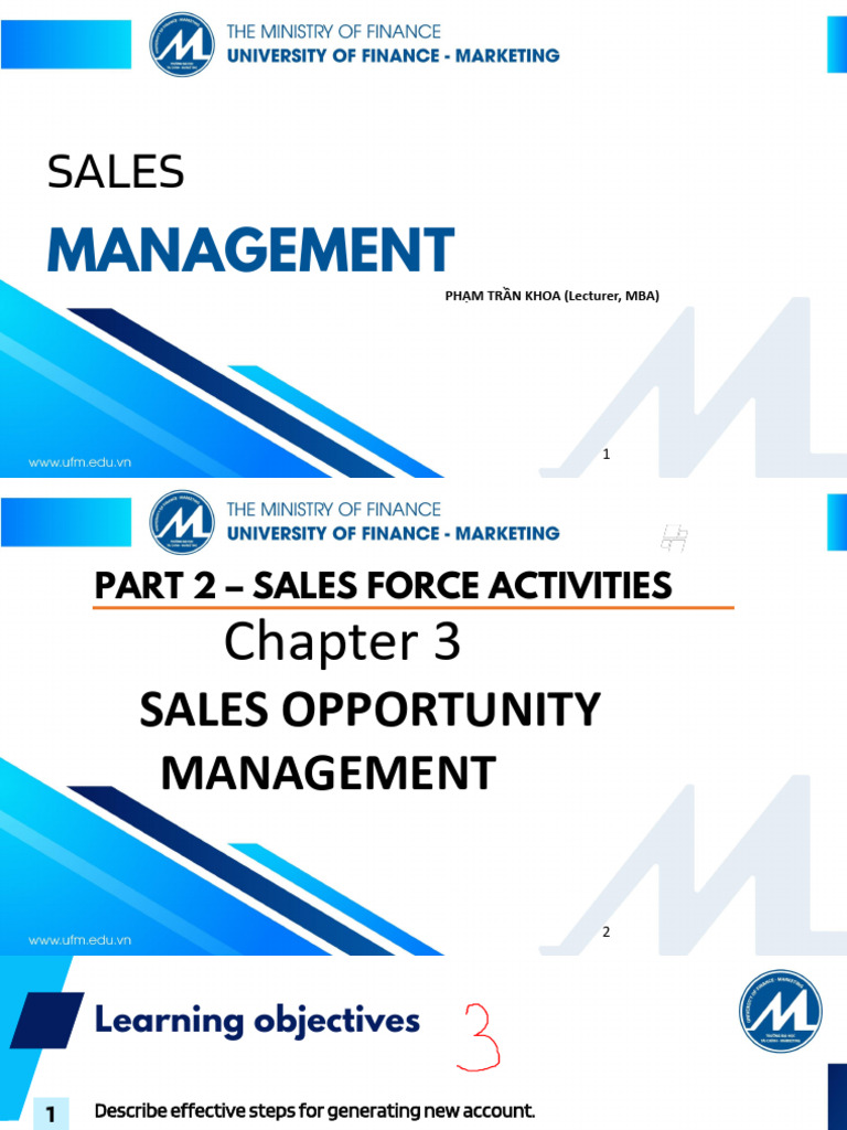Sales Management Chapter 3 - Pham Tran Khoa (Shell) | PDF | Business Economics | Marketing