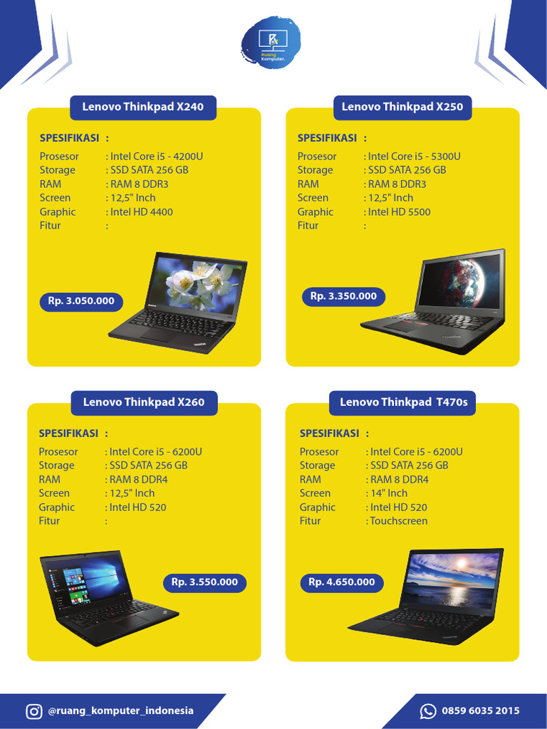 Katalog Laptop | PDF | Computer Hardware | Personal Computers