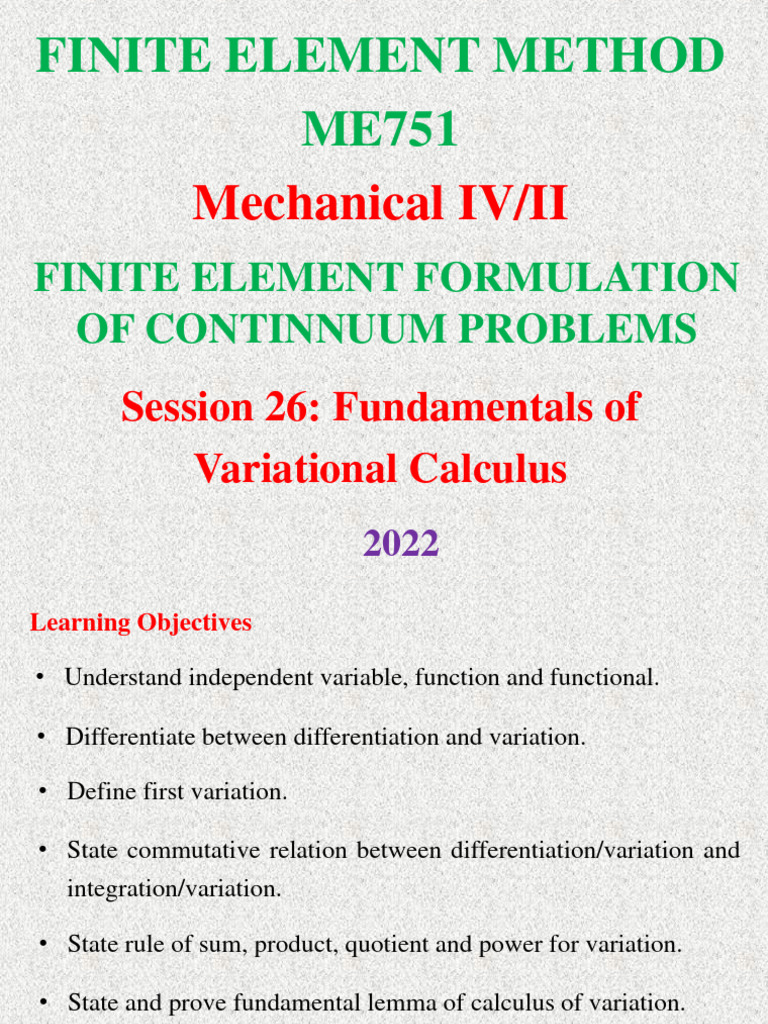 Variational Calculus Fundamentals | PDF | Calculus Of Variations ...