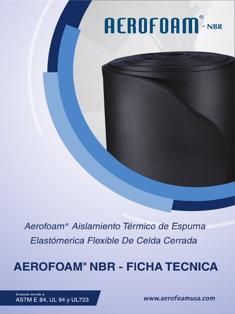 Aerofoam NBR Plain PSA Rolls Sheets TDS - USA - SPANISH | PDF