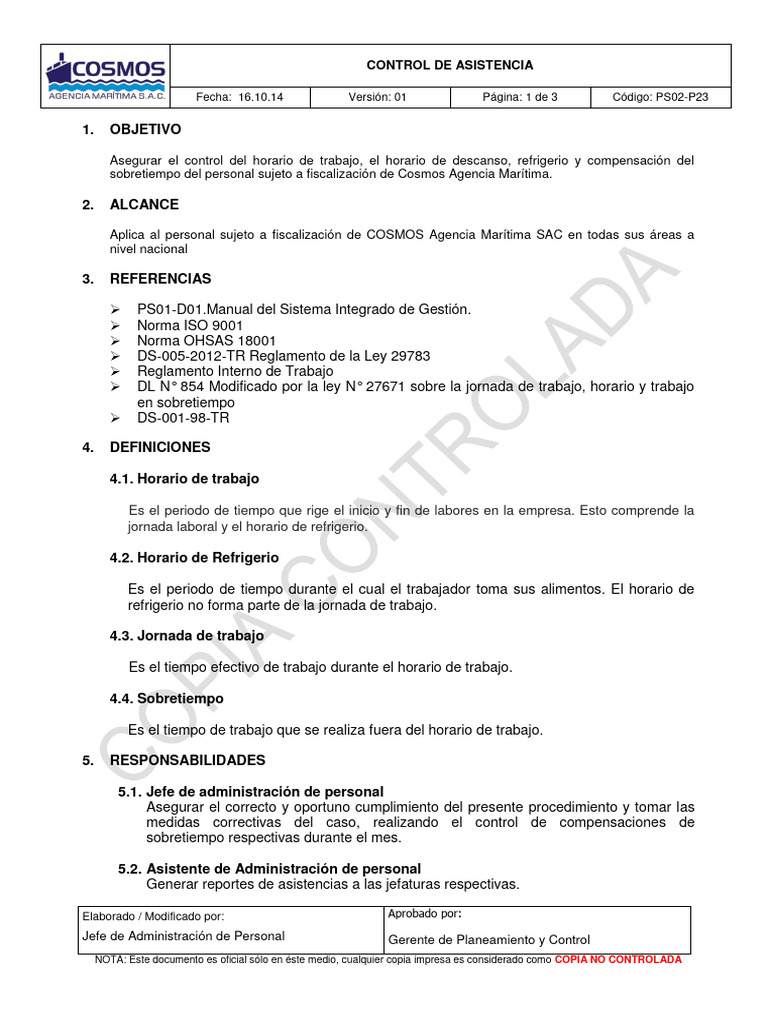 PS02-P23.Control de Asistencia | PDF