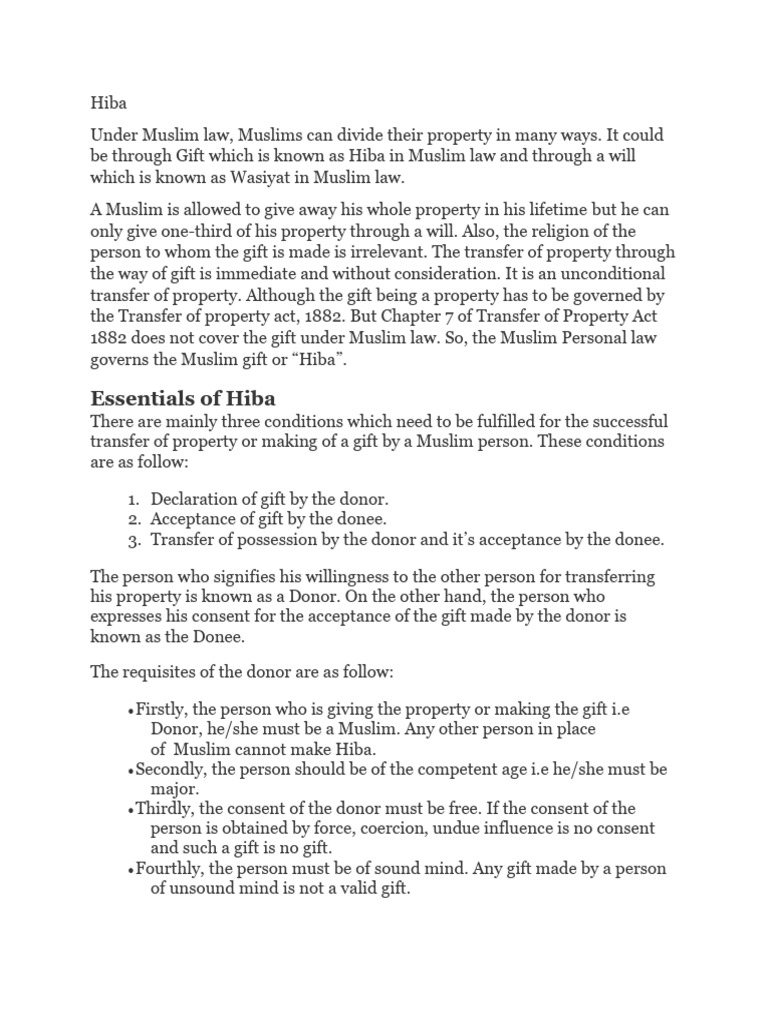 Hiba | PDF | Property | Private Law