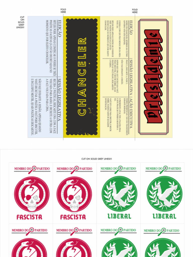 Secret Hitler Regras e Print and Play em Por 58413 | PDF