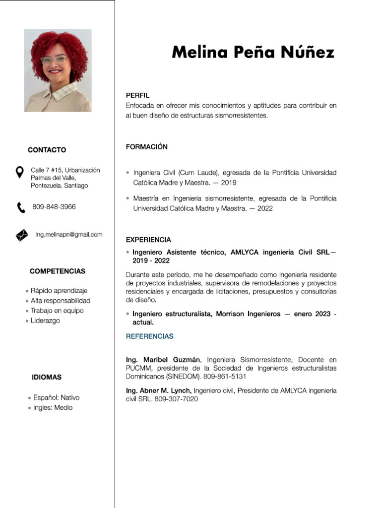 CV Melina Peña | PDF