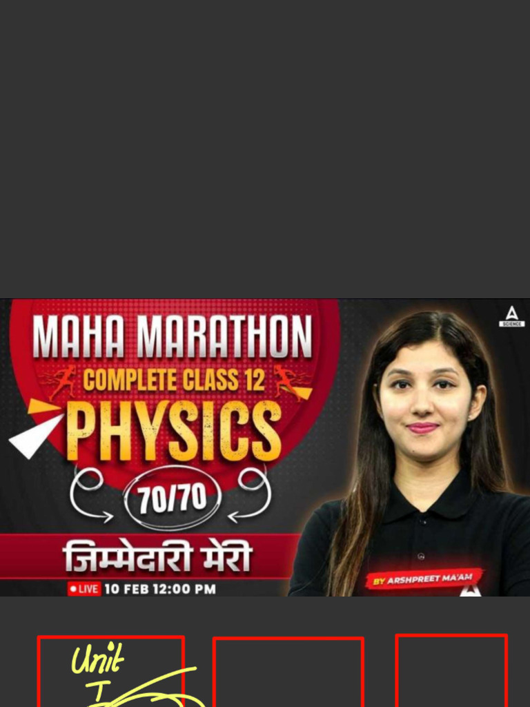 Class 12 Physics Marathon | PDF