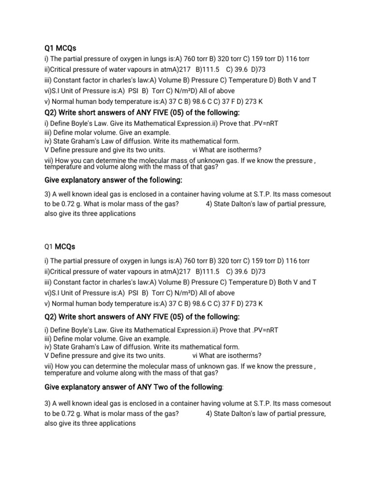 Chemistry 11 Chapter 3 | PDF