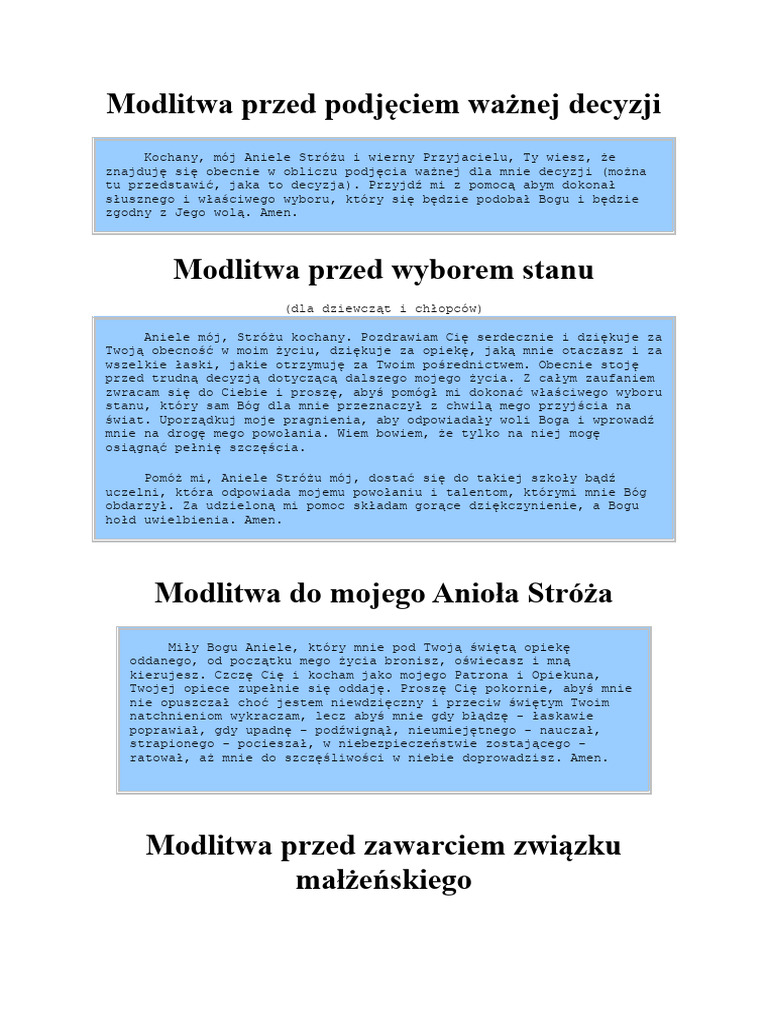 Modlitwy Do Aniołów | PDF