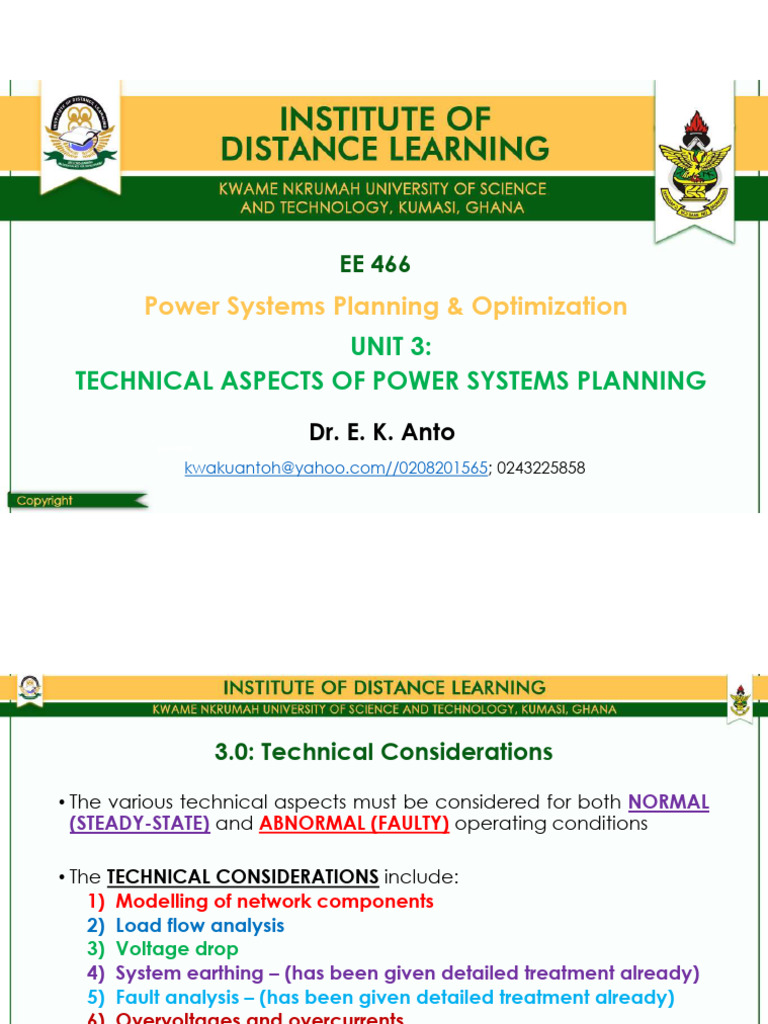 Power Systems Planning Technical Aspects | PDF | Transformer ...