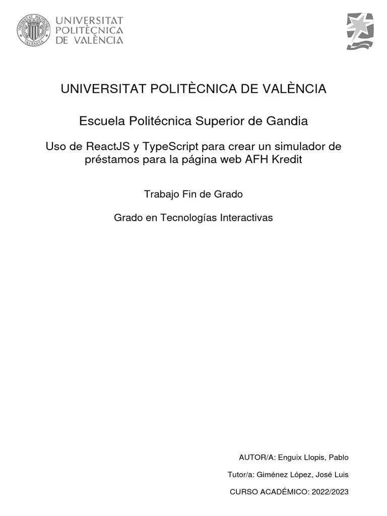 Enguix - Uso de ReactJS y TypeScript para Crear Un Simulador de Prestamos para La Pagina Web AFH ...