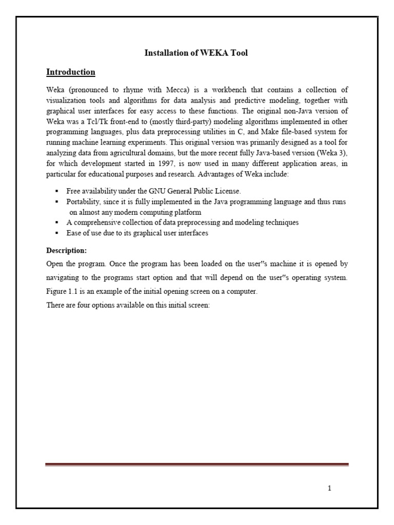 Weka Tool Installation Guide | PDF | Graphical User Interfaces | Computing
