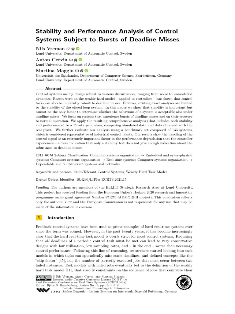Control Systems: Stability & Performance Analysis | PDF | Control ...