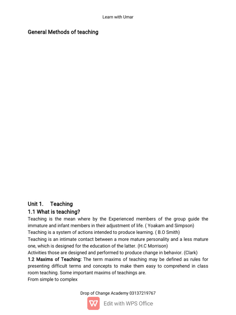 General Methods of Teaching New | PDF | Learning | Educational Technology