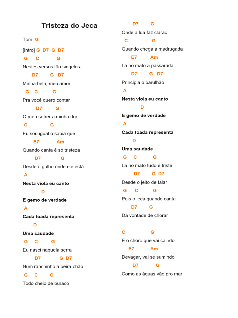 Tristeza Do Jeca | PDF