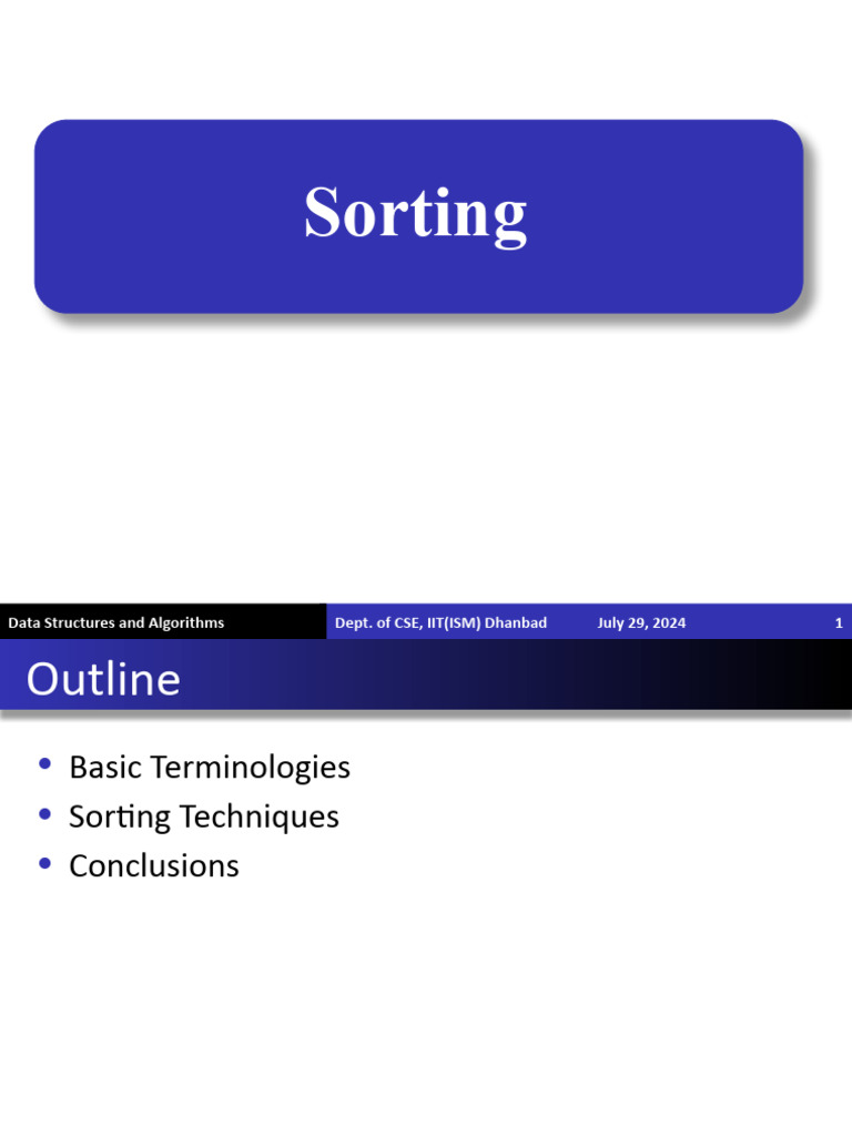 Sorting Algorithms Overview | PDF | Computer Programming | Mathematical Logic